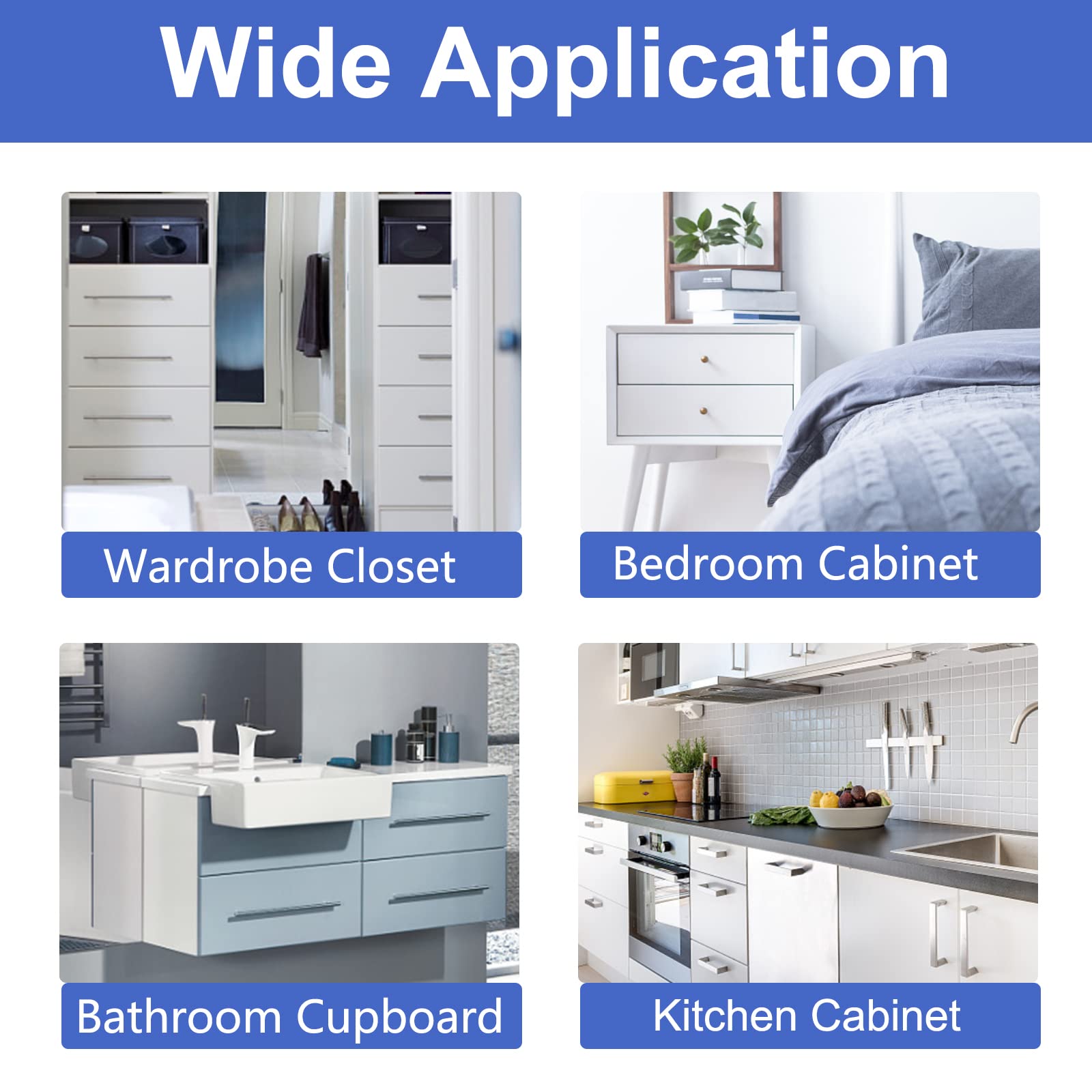 Baby Proofing Magnetic Cabinet Locks, Child Proof Safety Latches for Drawer Cupboard Kitchen Bedroom, Adhesive or Screw Two Installation Methods (10 Locks & 2 Keys)