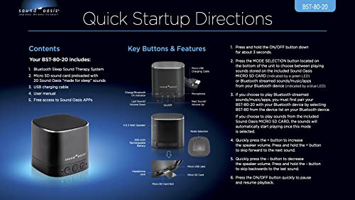 Sound Oasis® Bluetooth® Tinnitus Sound Therapy System®, Sleep Better, Help Manage and Mask Tinnitus Tinnitus Relief, Improves Sleep, Includes 20 Built-in Made for Tinnitus Sounds