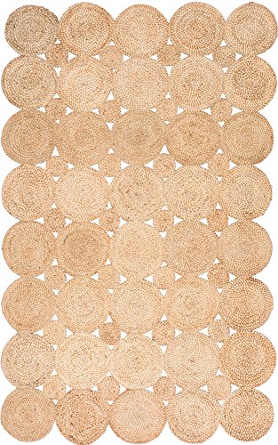 nuLOOM Hand Woven Drusilla Area Rug, 5' x 8', Natural