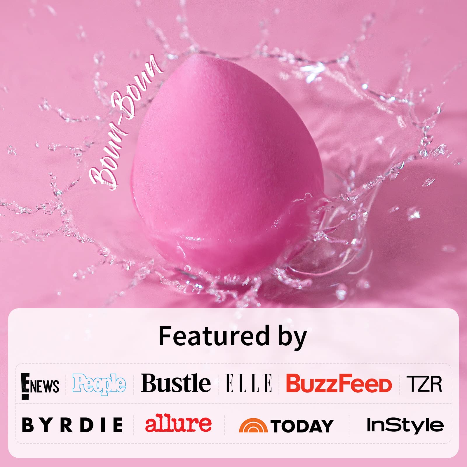 BEAKEY Makeup Sponge, Latex-free and Vegan Beauty Sponge, Boun Boun Sponges Flawless for Cream, Liquid Foundation & Powder Application