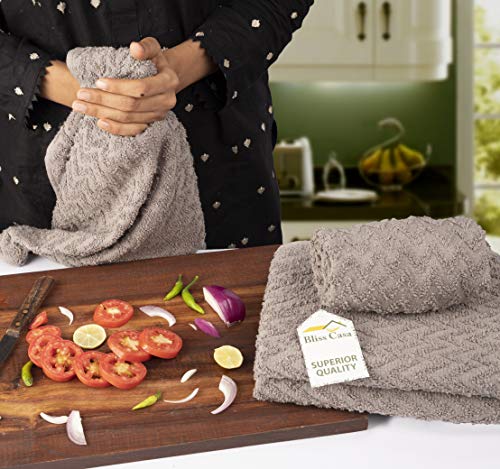 Bliss Casa Kitchen Towels and Dish Cloth Set (12 Pack, 15 x 25 Inch) β 100% Cotton Dish Towels for Kitchen Soft and Highly Absorbent β Tea Towels and Bar Towels for Daily Use