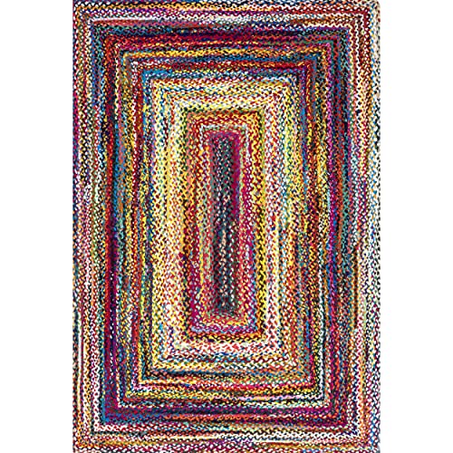 nuLOOM Tammara Bohemian Hand Braided Area Rug, 2' x 3', Multi