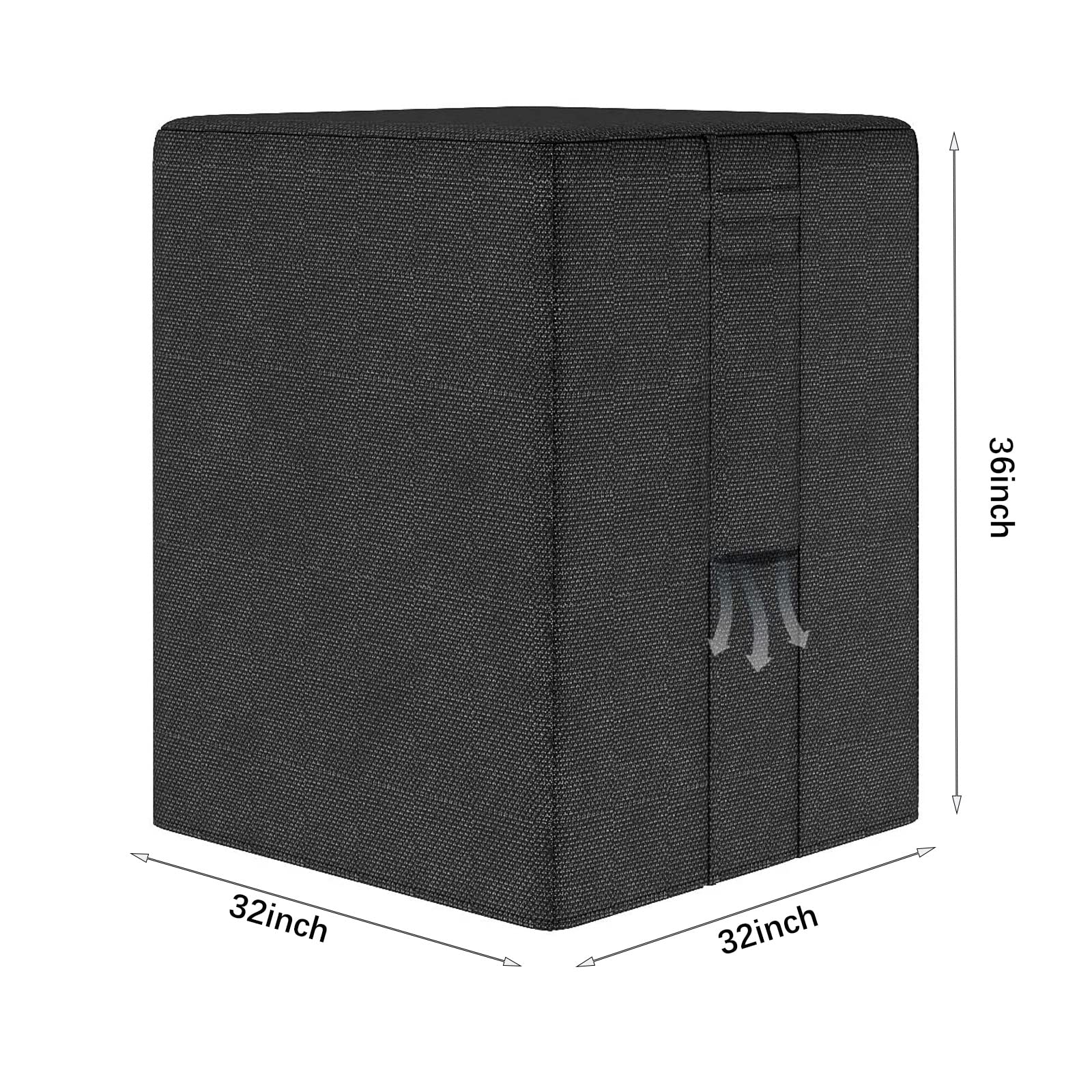QEES Central Air Conditioner Cover AC Cover Mini Fridge Cover for Outdoor Protection - Water and Weather Resistant, Lightweight Material, for Outside Units Covers(L: 32x32x36)