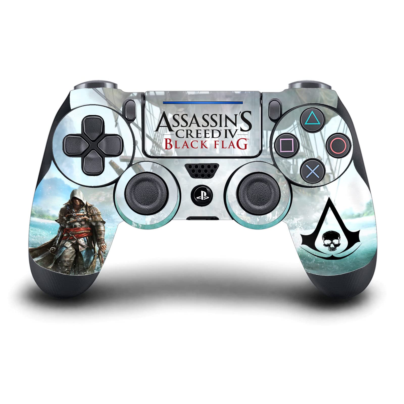 Head Case Designs Officially Licensed Assassin's Creed Edward Kenway Key Art Black Flag Graphics Vinyl Sticker Gaming Skin Decal Cover Compatible With Sony PlayStation 4 PS4 DualShock 4 Controller