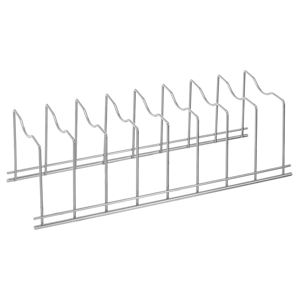blitzlabs Pan Pot Lid Holder Rack Organizer Lid and Pot Organizer Plate Holder for Kitchen Organizer for Plates, Cutting Boards, Bakeware, Cooling, Pots & Pans, Serving Trays, Stainless Steel