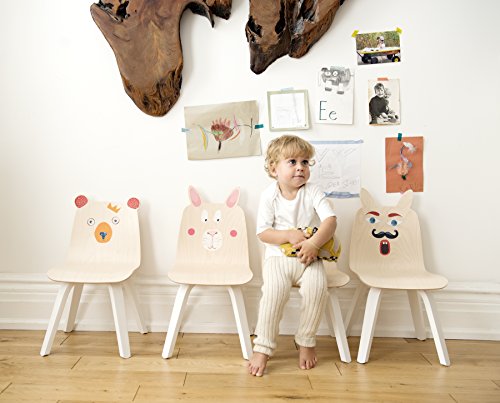 OEUF Bear Play Chairs and Table Set in Birch