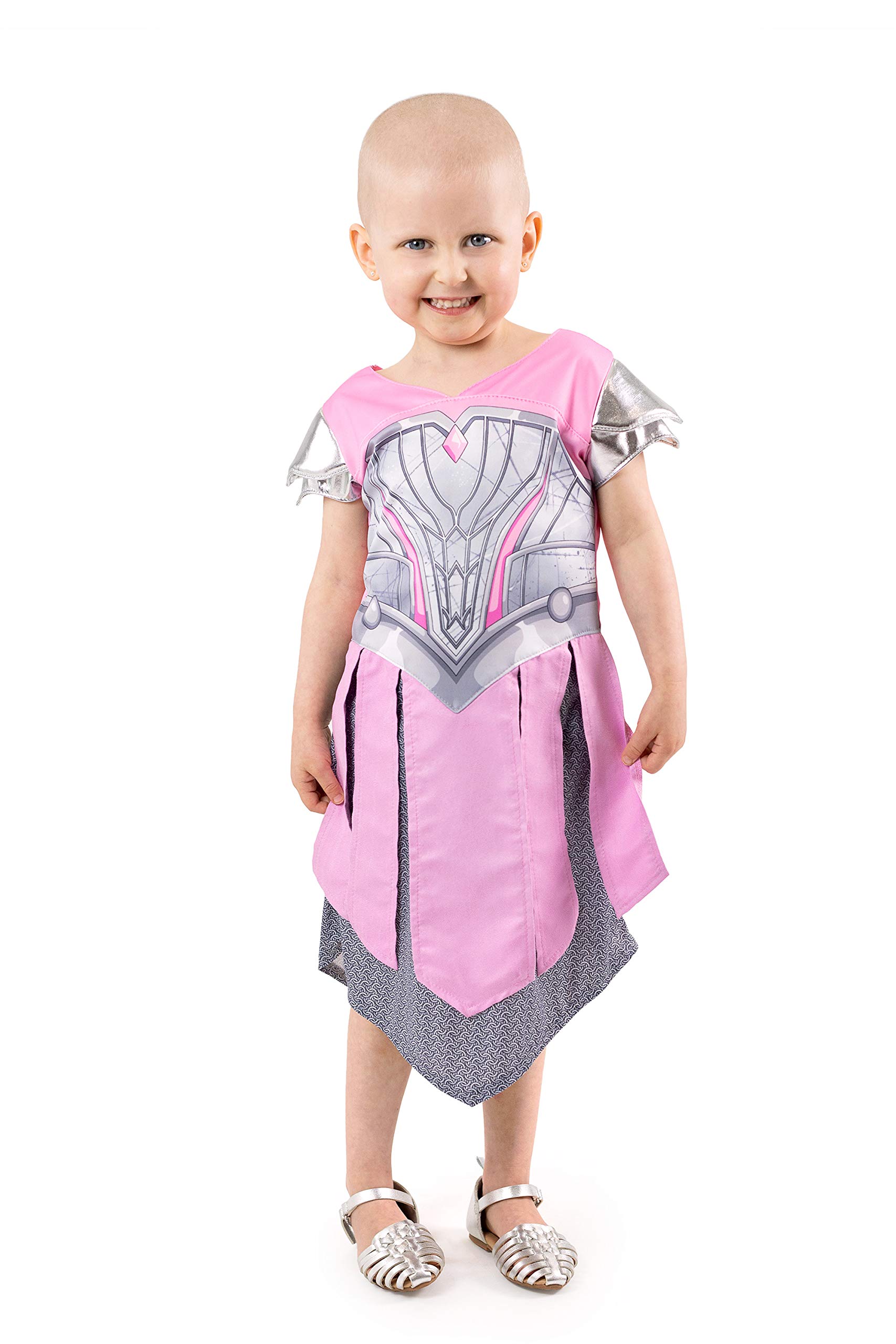 Little Adventures Warrior Princess Dress Up Costume (Medium Age 3-5) - Machine Washable Child Pretend Play and Party Dress with No Glitter