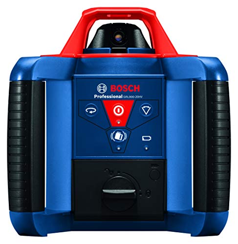 BOSCH REVOLVE900 GRL900-20HVK Exterior 1000ft Range Horizontal/Vertical Self-Leveling Cordless Rotary Laser Kit with Tripod, 8ft Grade Rod and Laser Receiver , Black