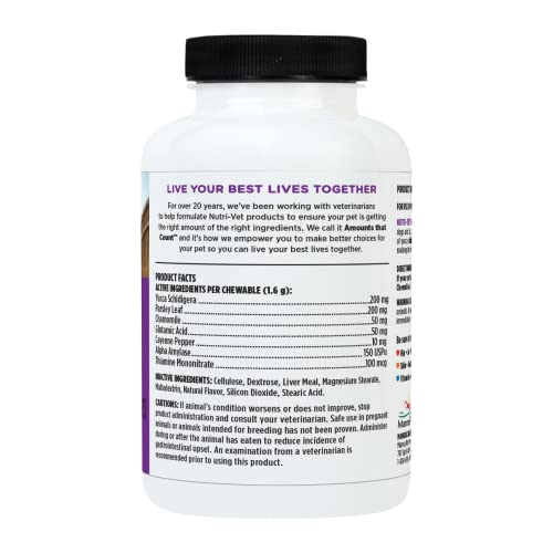 Nutri-Vet Nasty Habit Chewable Tablets for Dogs | Helps Stop Puppies and Dogs from Eating their Own Stool | 120 Count