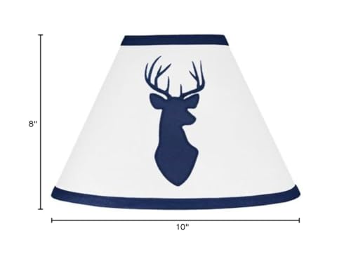 Sweet Jojo Designs Navy and White Woodland Deer Boys Baby Childrens Lamp Shade