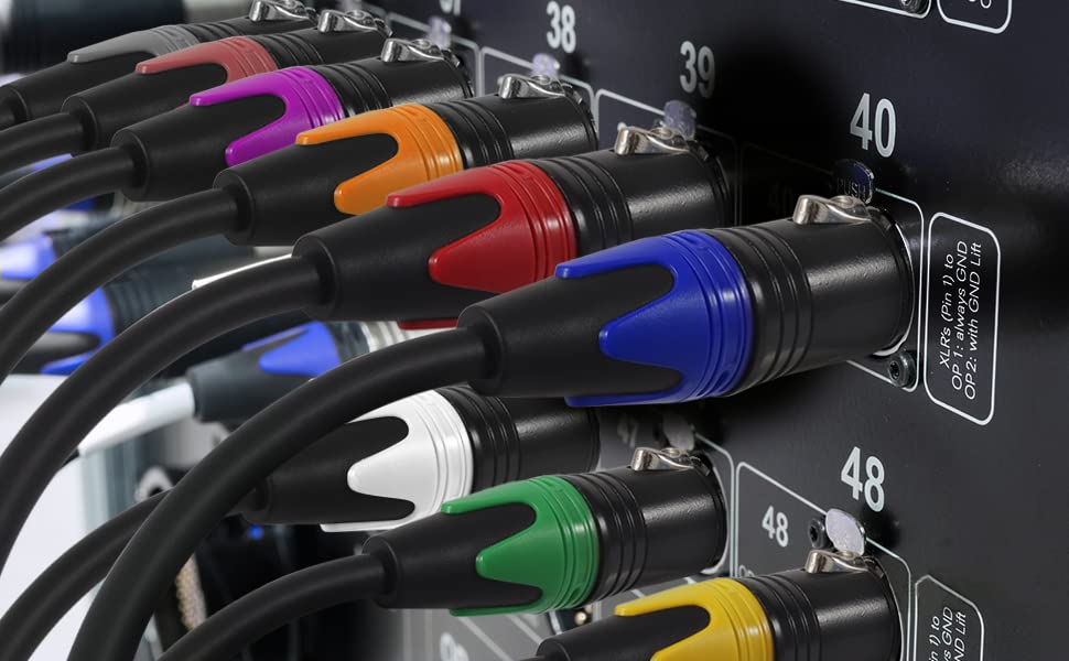 MIKIZ XLR Cables 3 Feet 10 Pack - Pro Balanced Short XLR Audio Cables 3-Pin XLR Male to Female
