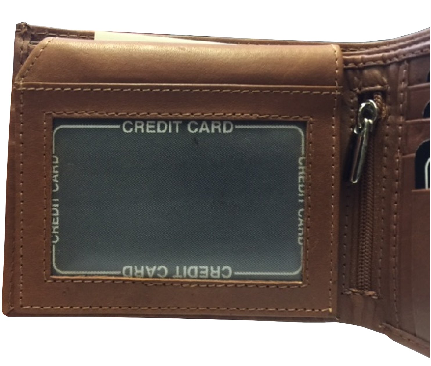 BMF Embroidered Genuine Leather Wallet Brown Authentic