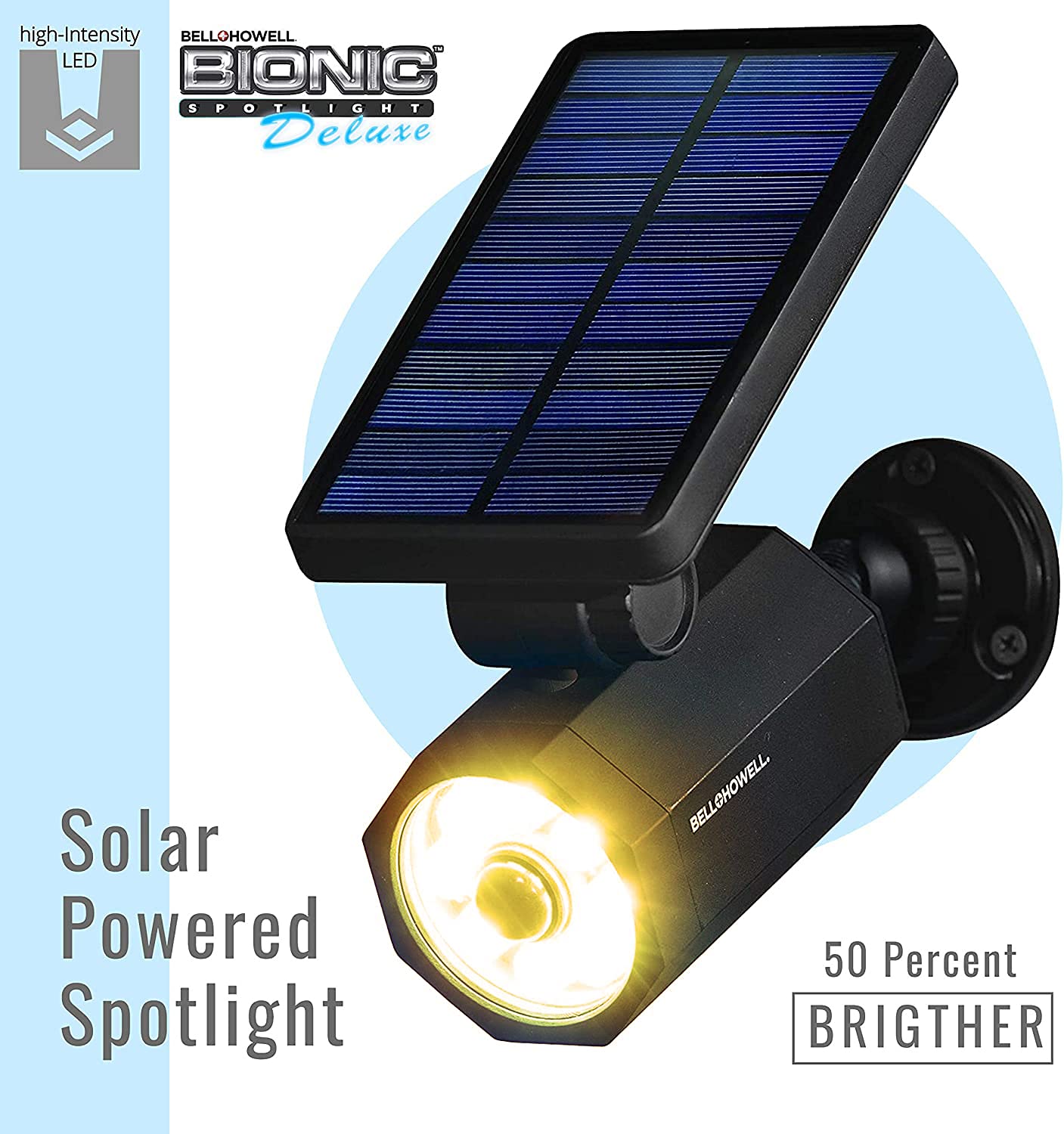 Bell+Howell Bionic Spotlight Warm Light Solar Lights Outdoor with Motion Sensor Super Bright 8 Bulb LED Lights Waterproof Landscape Spotlights for Patio Yard Garden Outdoor Lighting As Seen On TV