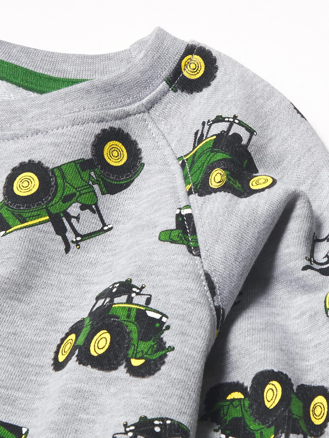 John Deere boys John Deere Toddler Boys' French Terry Pullover T Shirt, Heather Grey, 4T US