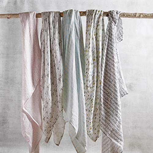 Stephan Baby Viscose + Cotton Swaddle Blanket, Little Blessings