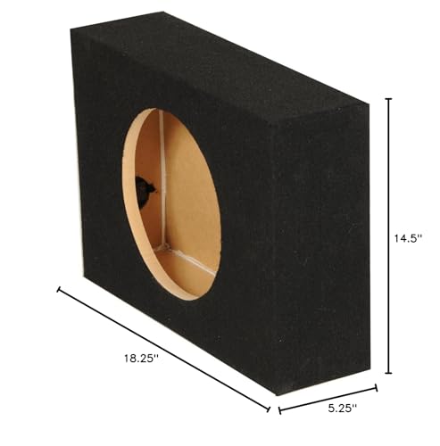 QPower Single 10 Inch Shallow Sealed Truck Subwoofer Enclosure Speaker Box and Pyle PLPW10D 1000 Watt DVC 4 Ohm Car Audio Subwoofer Speaker