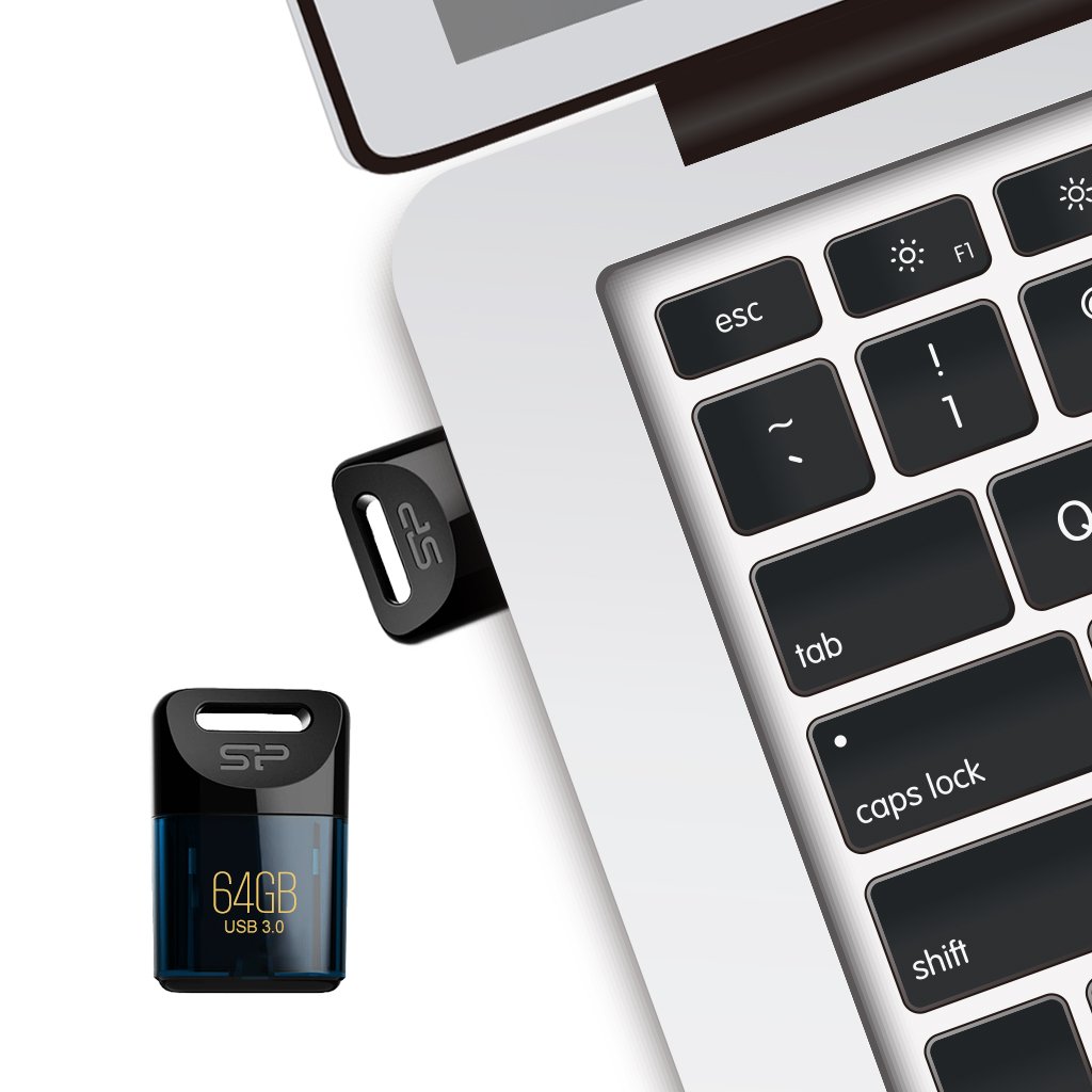SP Silicon Power 64GB USB 3.2 (Compatible with USB3.1/USB3.0/USB2.0), Small, Waterproof, Dustproof, Shockproof, Mac Compatible, Jewel J06 SP064GBUF3J06V1D
