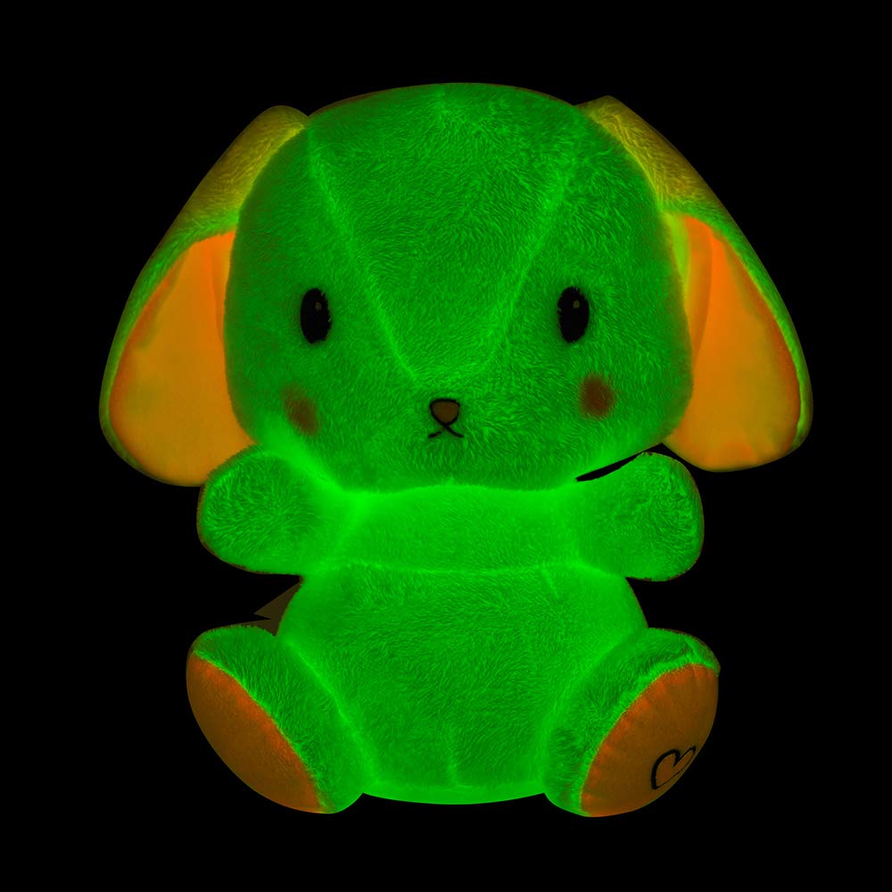 Little Room Naturally Glow in The Dark Bunny Stuffed Animal Plush Toy, 14 Inches (L1001), White