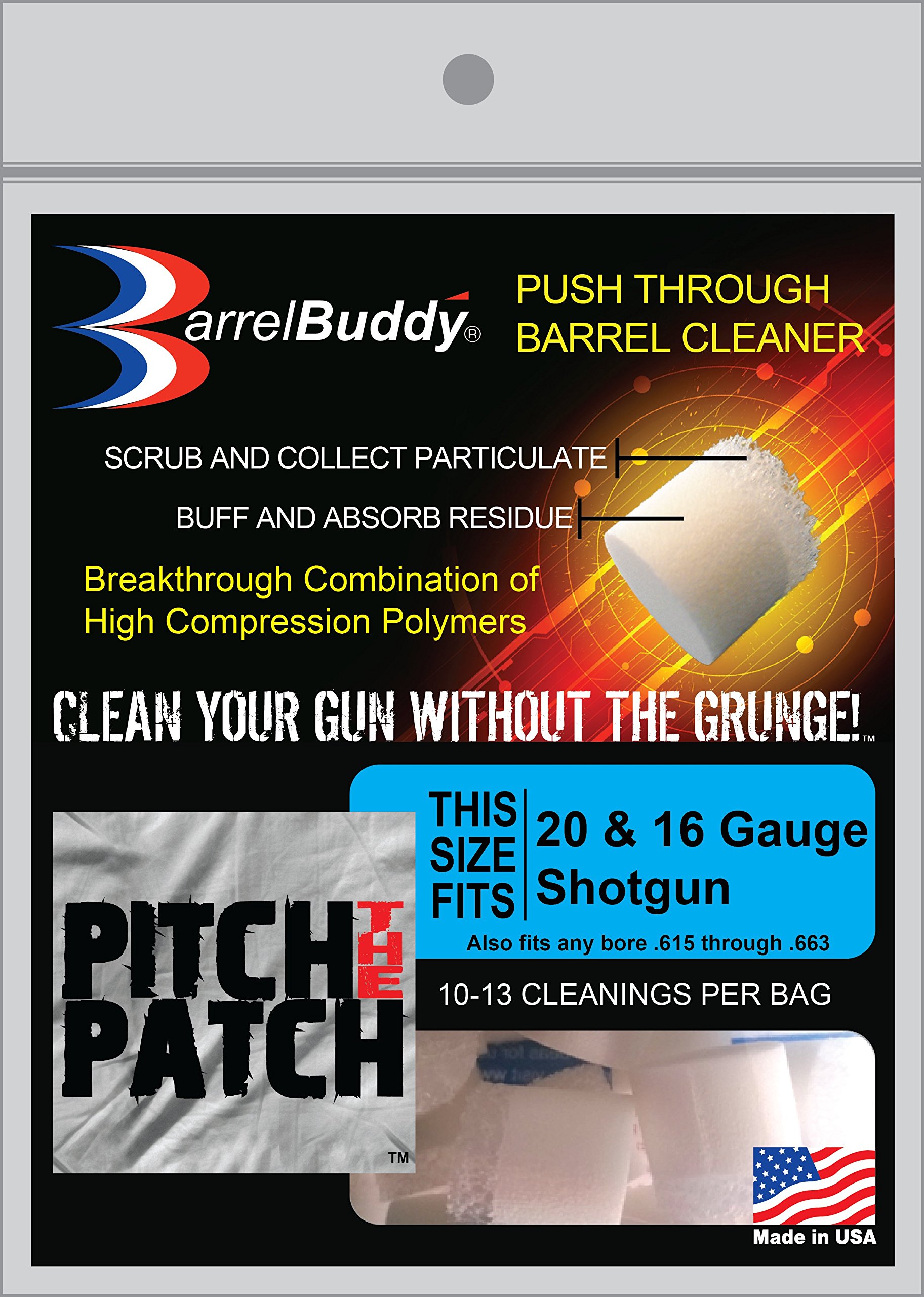 BarrelBuddy 2-Stage Polymer Gun Barrel Cleaner (20 Gauge & 16 Gauge Shotguns)