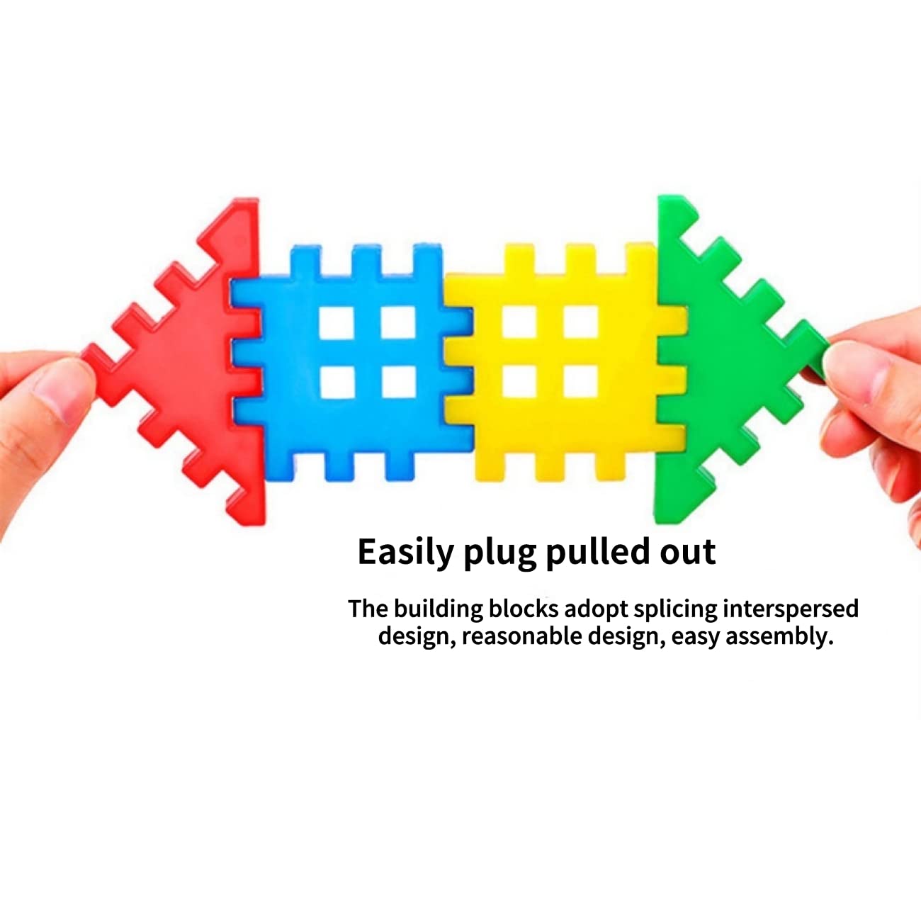 Building Blocks, Tile Early Education and Development Toy Set, Waffle Building Blocks, Gifts for Boys and Girls,(70pcs)-08
