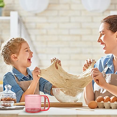 Cabilock 1pc Flour Sieve Powdered Sugar Sifter for Baking Sifting Strainer Handheld Sifter Household Tools Diy Tools Metal Colander Home Flour Strainer Stainless Steel Plastic Cup To Rotate