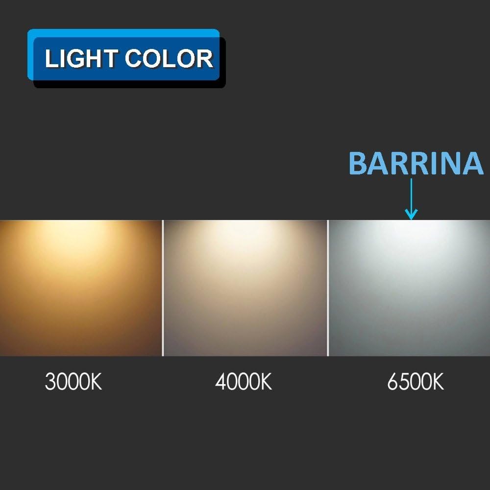 Barrina LED T5 Integrated Single Fixture, 4FT, 2200lm, 6500K (Super Bright White), 20W, Utility Shop Light, Ceiling and Under Cabinet Light, garage Light with Built-in ON/Off Switch