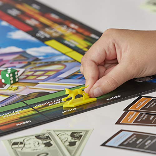 Monopoly Speed Board Game, Play in Under 10 Minutes, Fast-Playing Board Game for Ages 8 and Up, Game for 2-4 Players