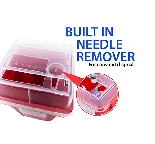OakRidge Products 1 Quart Size Sharps and Biohazard Disposal Container,