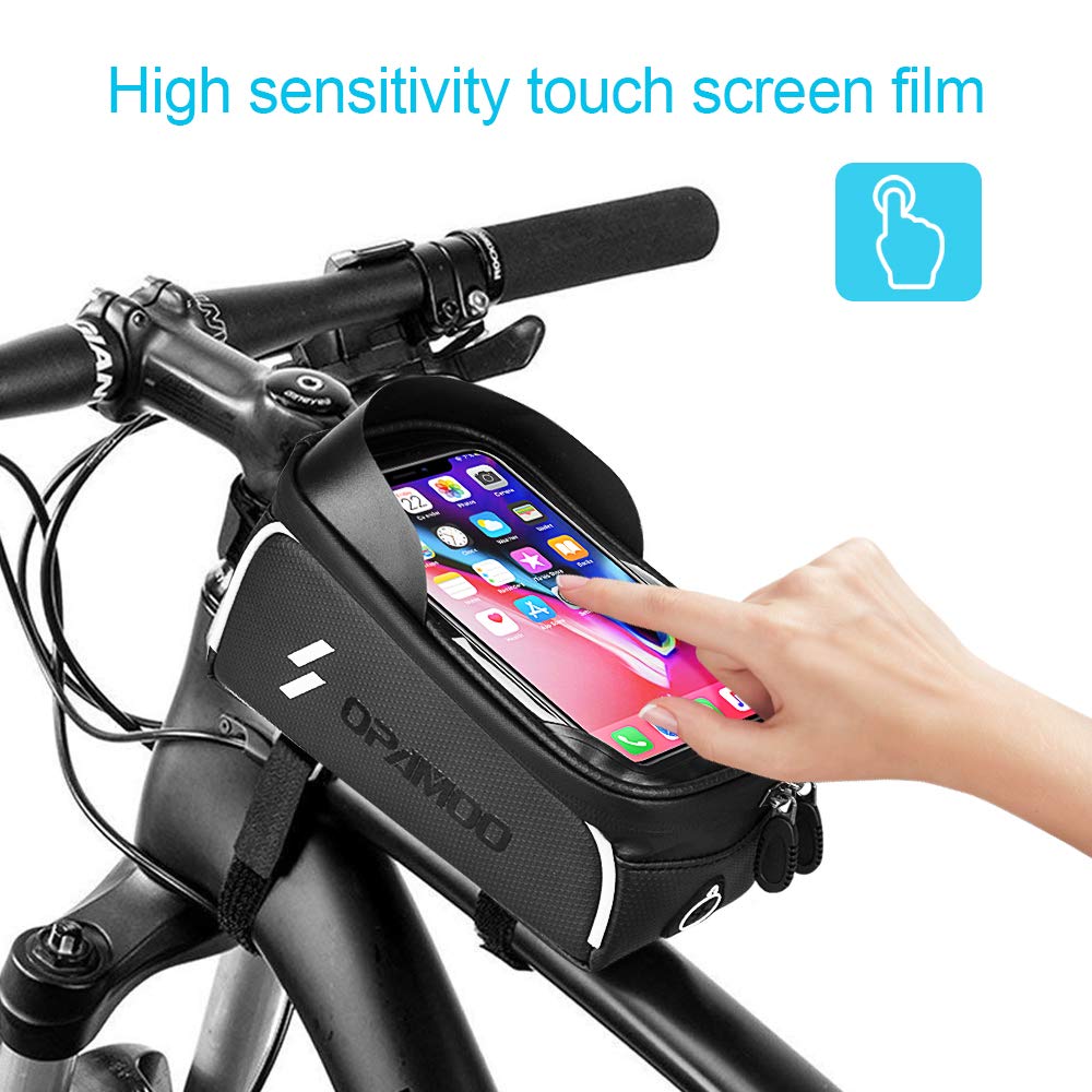 Bike Phone Front Frame Bag - Bicycle Bag Waterproof Top Tube Cycling Phone Mount Pack Phone Case for 6.5ββ iPhone Plus xs max