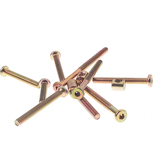 Sprite Science Baby Bed Crib Screws and Bolts Hardware Kit 16mm 20mm 30mm 40mm 45mm 50mm 55mm 70mm 75mm 85mm Bolts Barrel Nuts for Furniture Bunk Cot Crib Bed