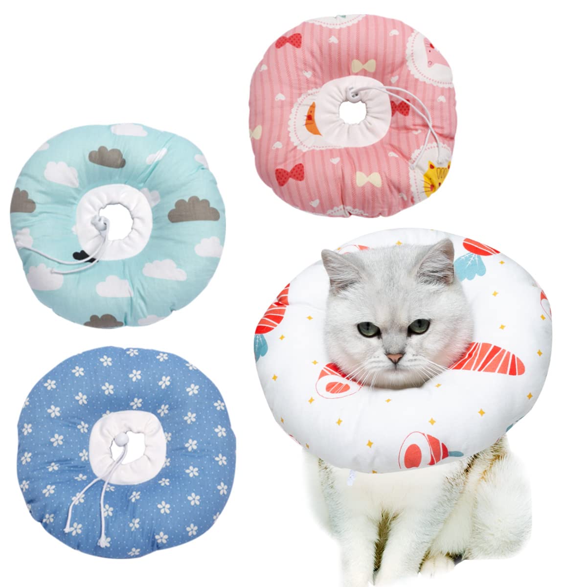 Recovery Collars & Cones (Pink cat(Medium))