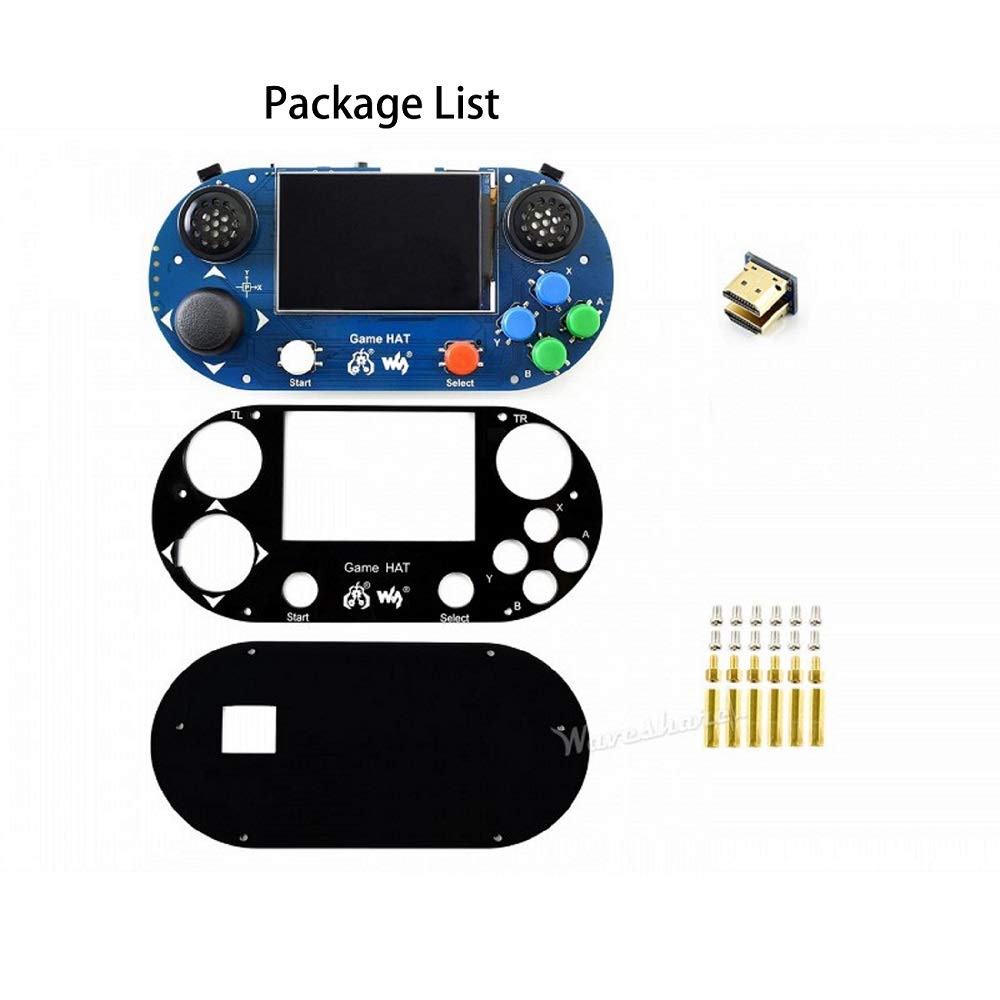Game HAT for Raspberry Pi 3B+/3B/2B/B+/A+/Zero/Zero W Portable Game Console Gameboy 3.5inch IPS Screen with Gamepad Joystick