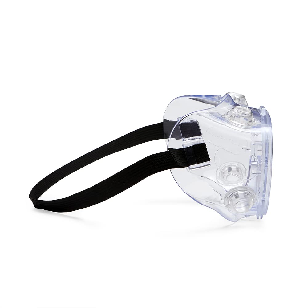 Sellstrom Safety Goggles for Eye Protection, Flexible, Soft Protective Eye Shield for Men and Women with Clear Anti-Fog Lens, Indirect Vent, Black Adjustable Strap, S81210