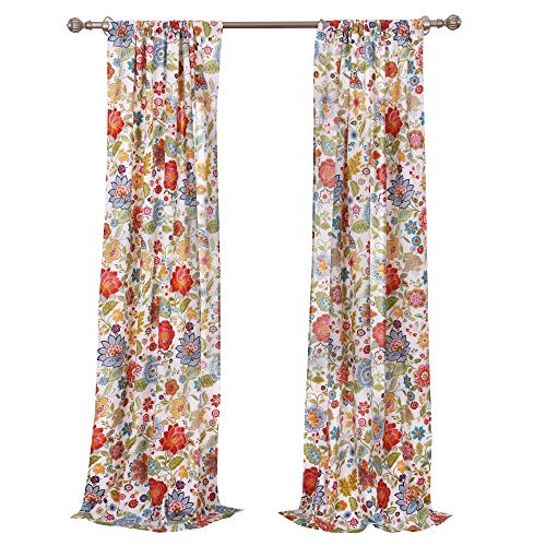 Greenland Home Astoria Curtain Panel Set, 84-inch L, White