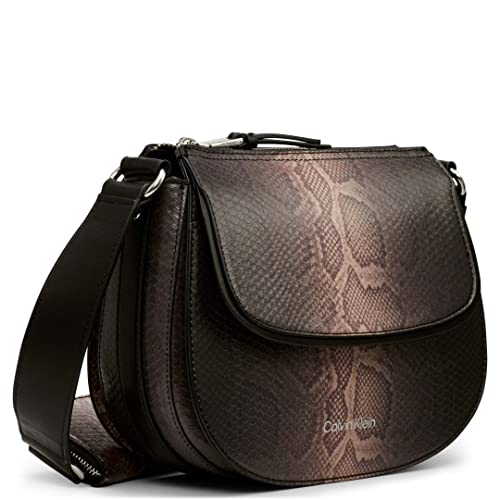 Calvin Klein Bella Novelty Crossbody, Black Ombre Snake