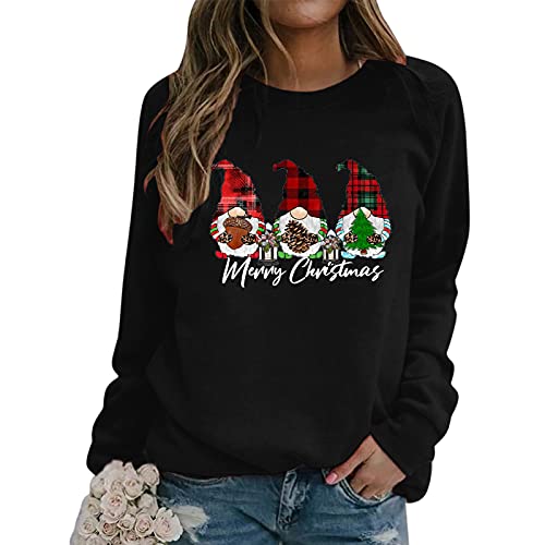 Blouses For Women Casual Trendy Hoodies Pullover Long Sleeve Sweatshirts Relaxed Fit Workout Tops Clothes Outfits Black