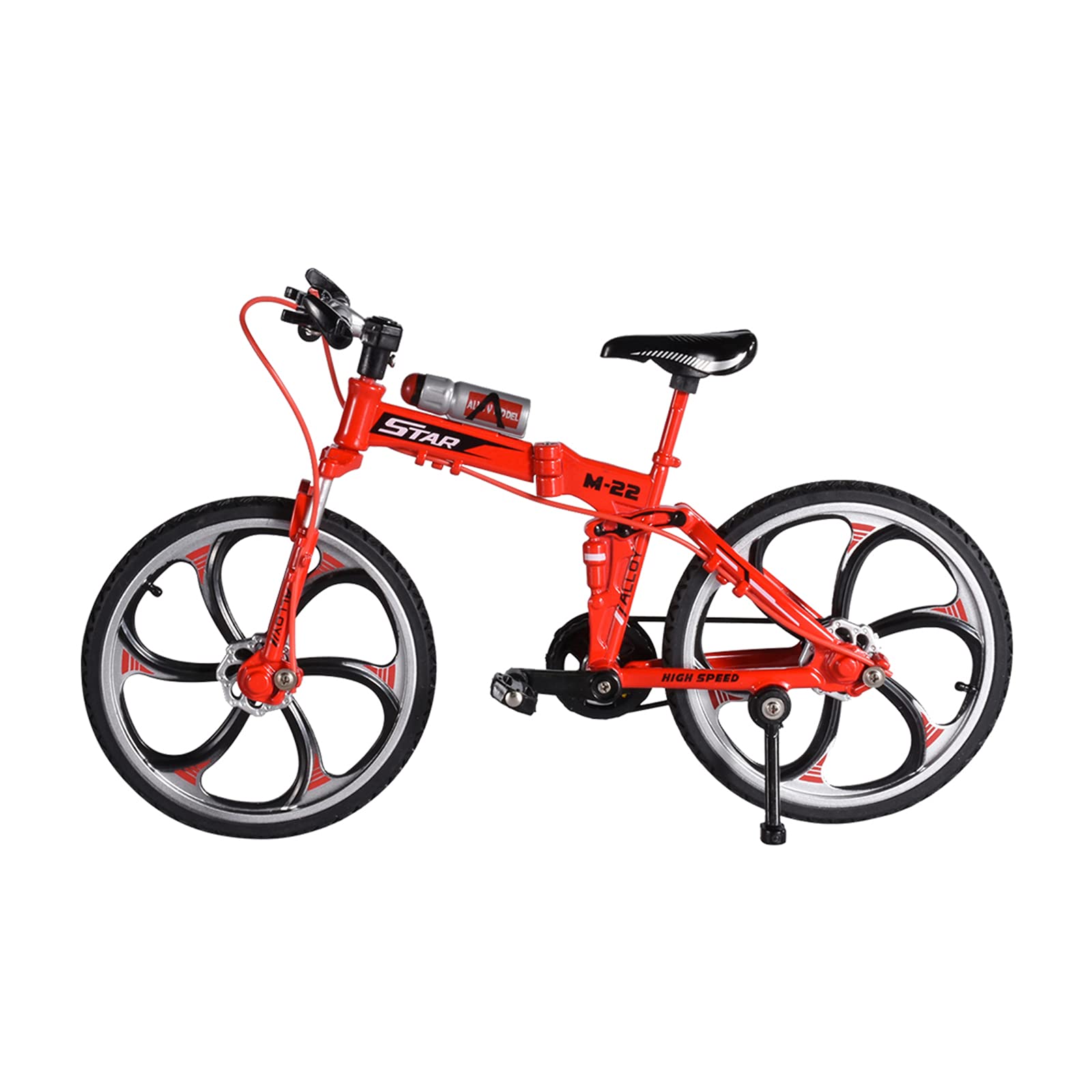 Ming You Alloy Bike Toy - The Die-cast Cross-Country Bike Model is Used for Various Home Decorations, Handicraft Collections. Birthday Gifts for Boys and Girls Bicycle Loversycle Lovers (Black/Red)