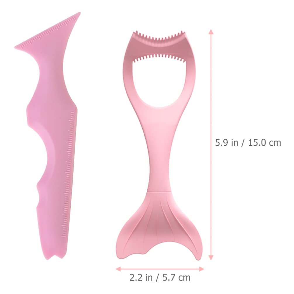 Beaupretty 2pcs Silicone Eyeliner Stencil Reusable Eye Stencils Makeup Aid Tool Winged Liner for Eyes Pink