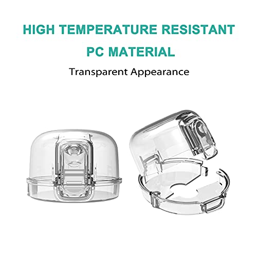 Stove Knob Covers for Child Safety (5 + 1 Pack) Double-Key Design and Upgraded Universal Size Gas Knob Covers Clear View Childproof Oven Knob Covers for Kids, Babies (Clear)