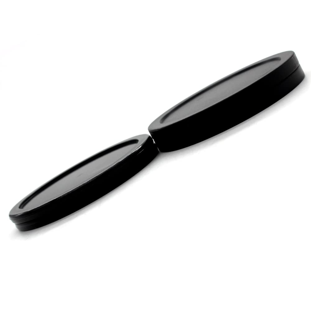 BQSPT Air Hockey Pucks and Paddles,Air Hockey Pushers and Pucks, Handles Paddles Replacement Accessories (4 Striker 96mm with Pads, 8 Pucks 64mm Thick and Thin)