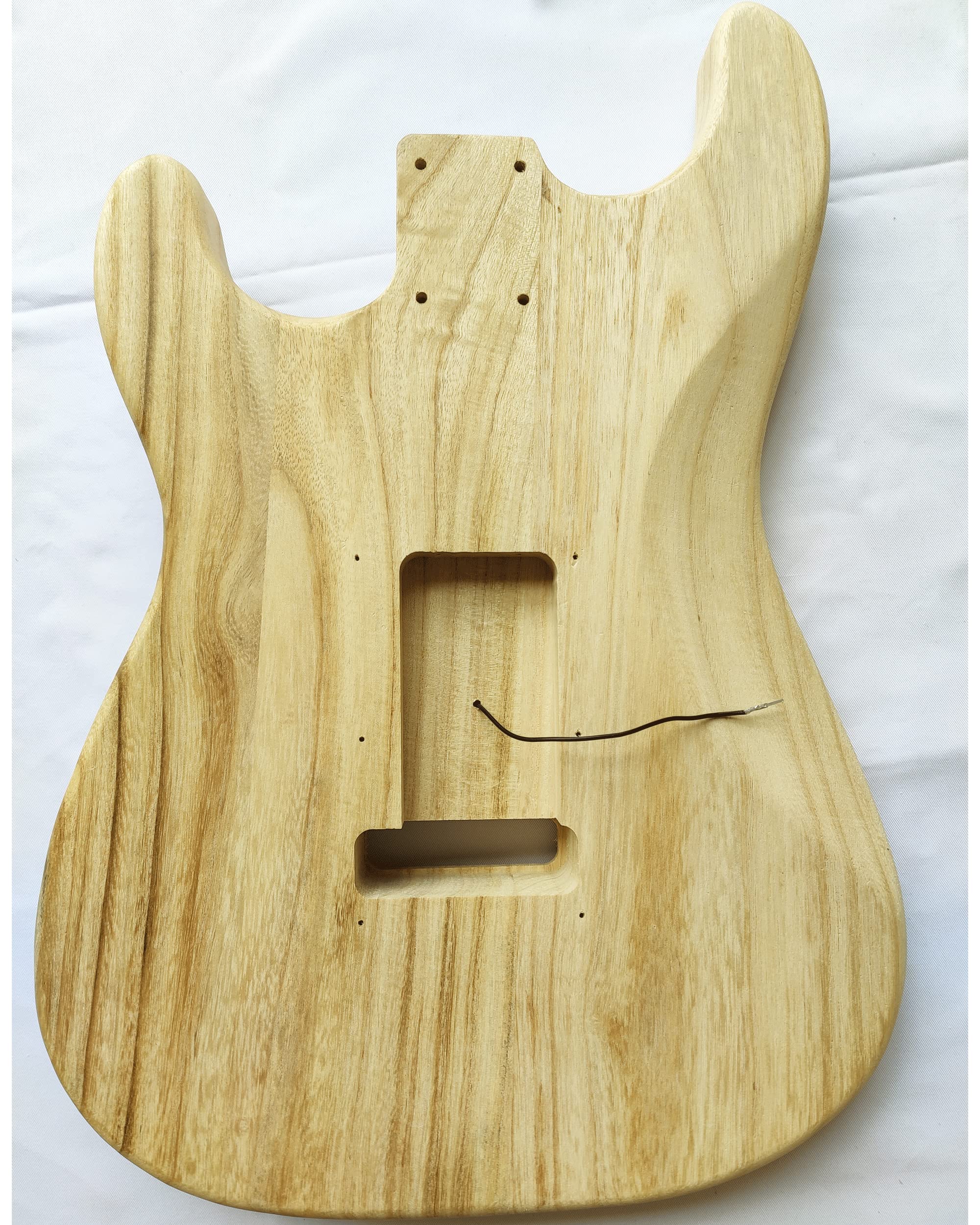 HENGYEE DIY Electric Guitar Kits Strat Style Beginner Kits 6 String Right Handed with Paulownia Body Maple Neck composite ebony Fingerboard Chrome Hardware Build Your Own Guitar. (HY-ST01)