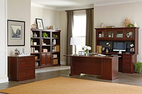 Sauder Heritage Hill 4 tier Library With Doors - Classic Cherry finish