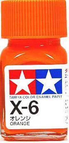 O TAMIYA COLOR FLAT ENAMEL HOBBY PAINT NEW 10ML X-6 ORANGE /item# R6SG5EB-48Q11854
