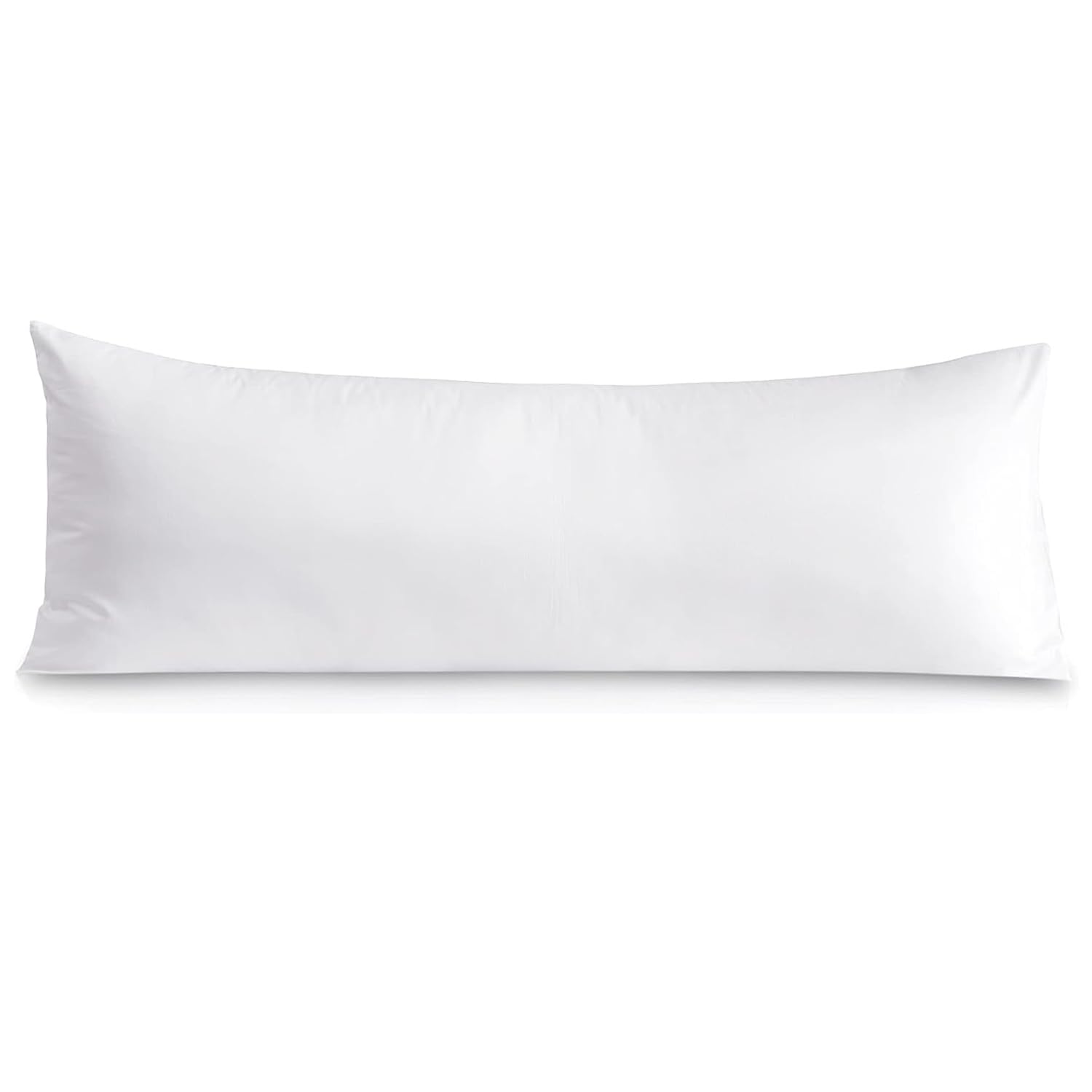 Body Pillowcase 20X48 Body Pillow Cover White Zipper Closer Set of 1 Piece Body Pillow Case Premium -600 Thread Count Hotel Quality 100% Soft Egyptian Cotton Body Pillowcases 20 x 48,White Solid