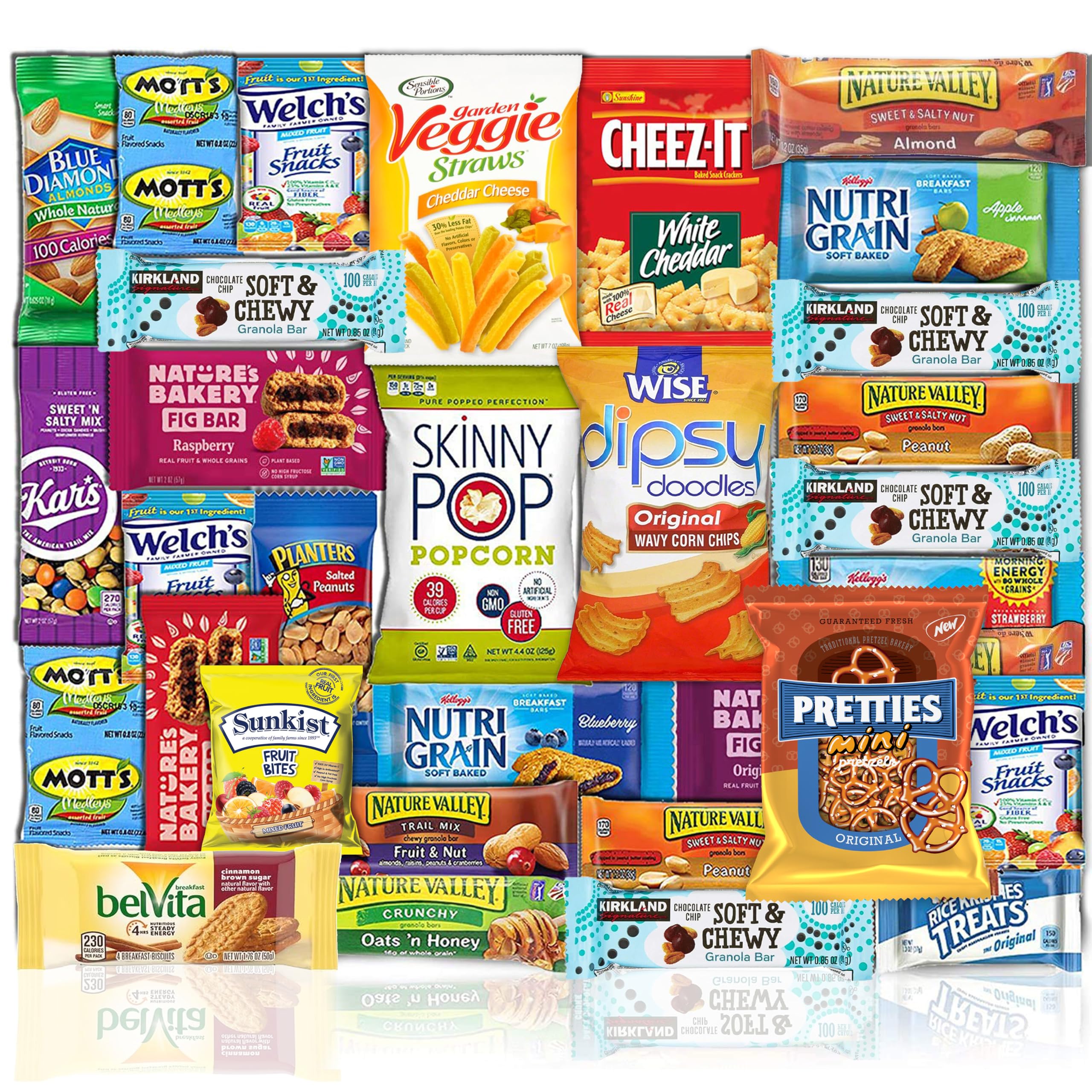 Blue Ribbon Healthy Snacks Care Package (30 Count) Discover a Whole New World of Healthy Snack Variety Women Men Kids Teens Gift Basket
