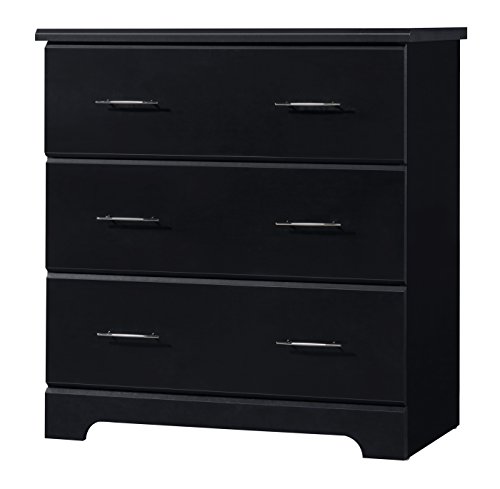STORK CRAFT Brookside 3 Drawer Dresser (Black) – Baby and Kids Bedroom Organizer, Nursery Chest, Storage Dresser With Drawers, Universal Design