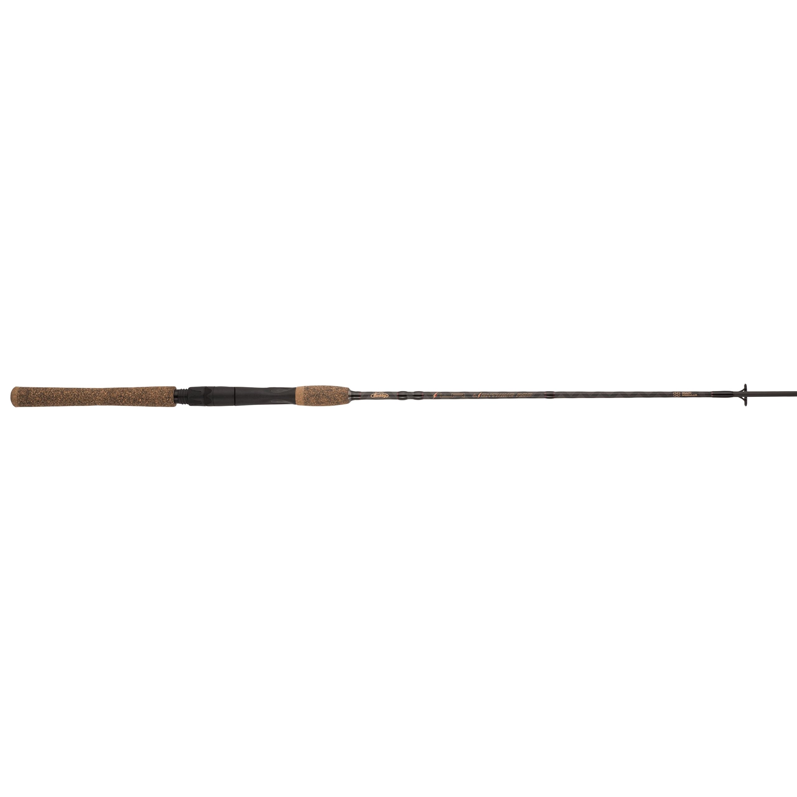 Berkley 6’6” Lightning Rod Spinning Rod, One Piece Spinning Rod, 6-12lb Line Rating, Medium Light Rod Power, Moderate Fast Action, 1/16-3/8 oz. Lure Rating