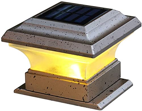 Solar Post Lamp Die-cast Light Solar LED Post Lamp Patio Lights Outdoor Waterproof Villa Garden European Courtyard Pillar Lamp Home Courtyard Pier Lights Pathway Illumination