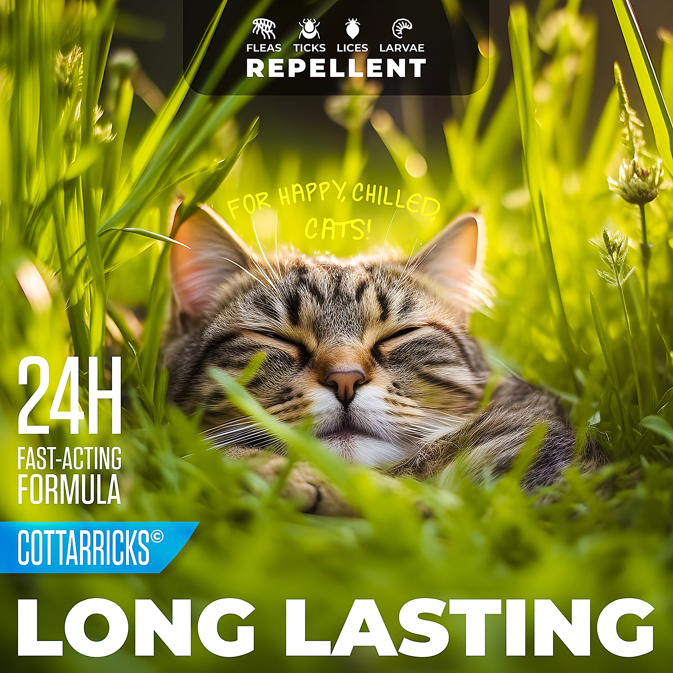 Flea and Tick Prevention for Cats - Adjustable - One Size Fits All