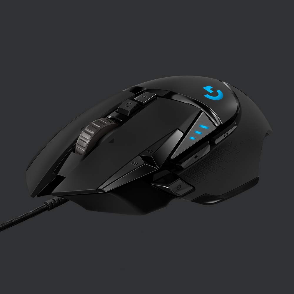 Logitech G560 LIGHTSYNC PC Gaming Speakers with Game Driven RGB Lighting Bundle with Logitech G502 Hero High Performance Gaming Mouse